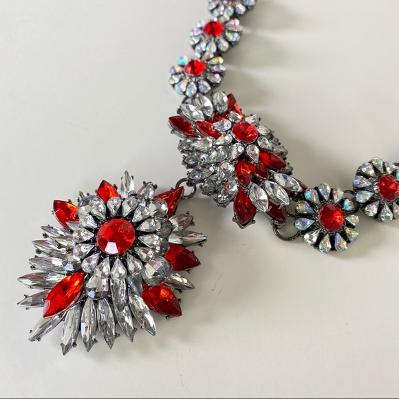 Costume Jewelry | Jewelry | New Red Silver Bronze Chain Bold Bling ...